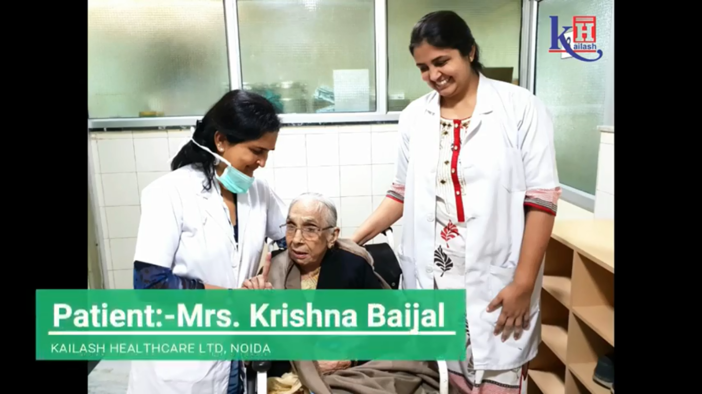 Mrs. Krishna Baijal Appreciates Kailash Hospital's Doctors & Staff for ...
